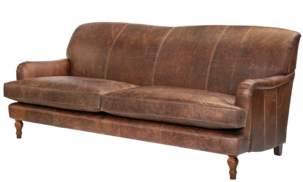 Vintage distressed leather sofa store