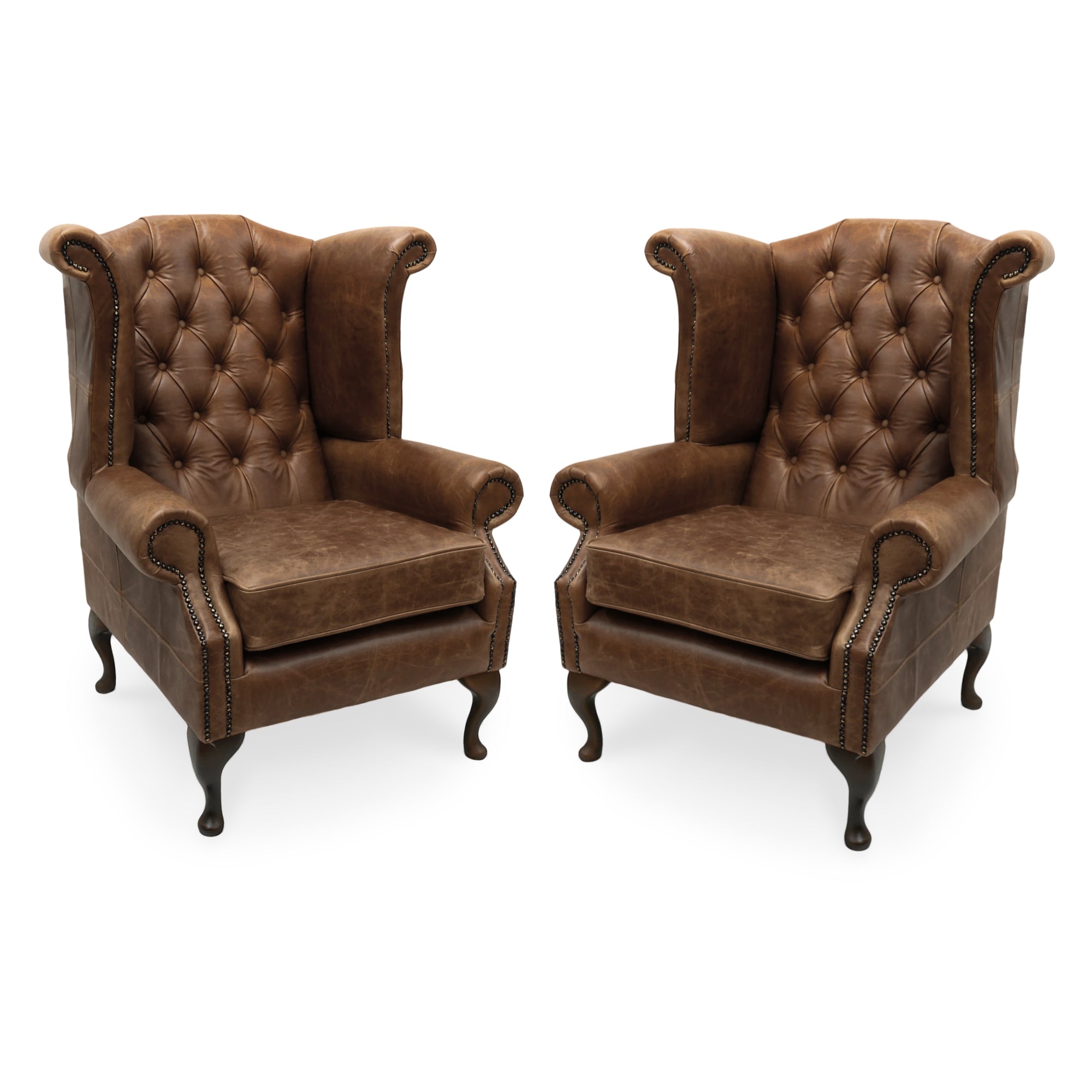 Winged chesterfield chair store