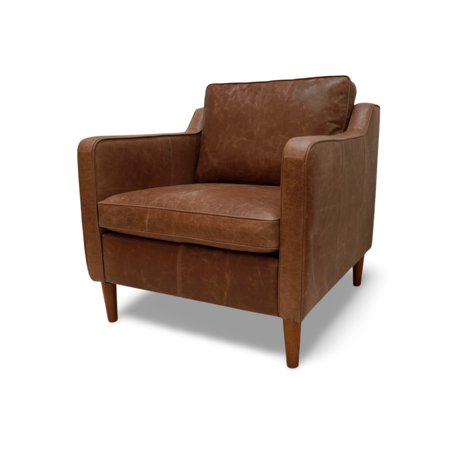 Dane Mid-Century Club Armchair | Vintage Leather | Handmade UK ...